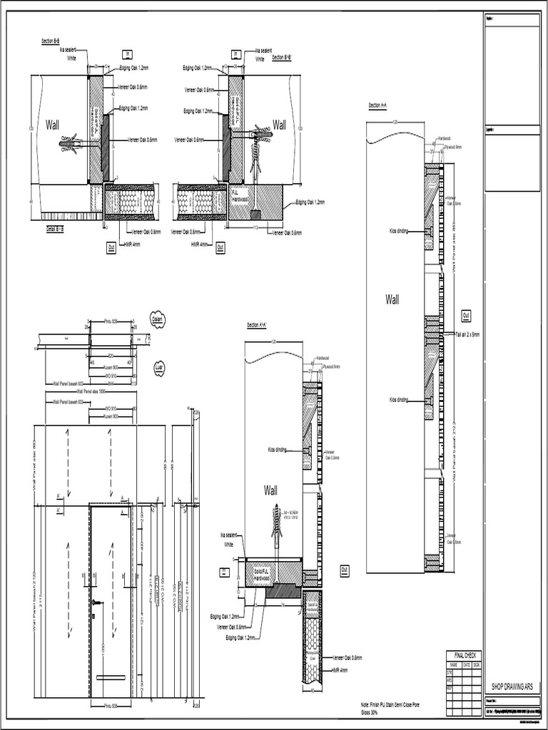 Contoh Wall Panel | PDF | Woodworking | Wood Products
