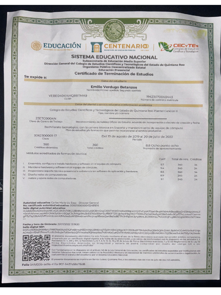 Certificado | PDF