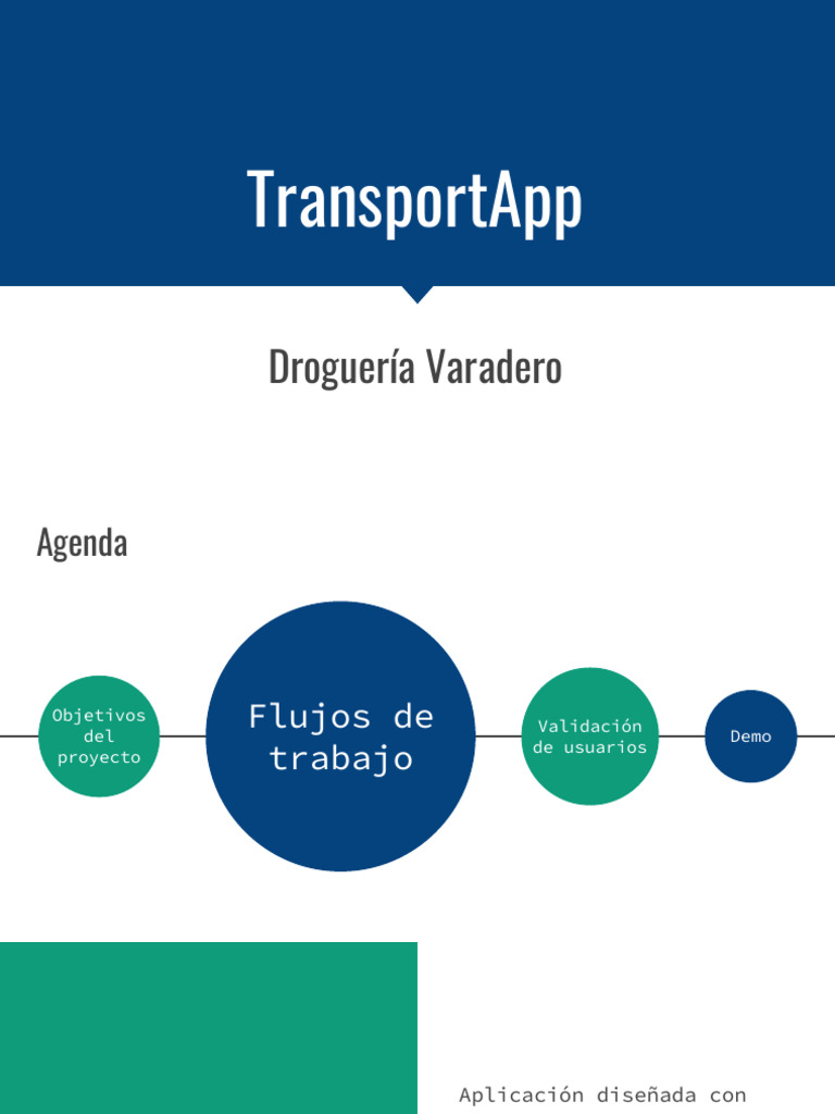 Presentación TransportApp | PDF | Aplicación movil | Android (sistema operativo)