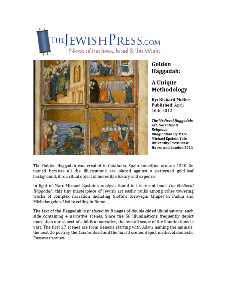 Richard McBee On The Medieval Haggadah A | PDF | Haggadah | Passover