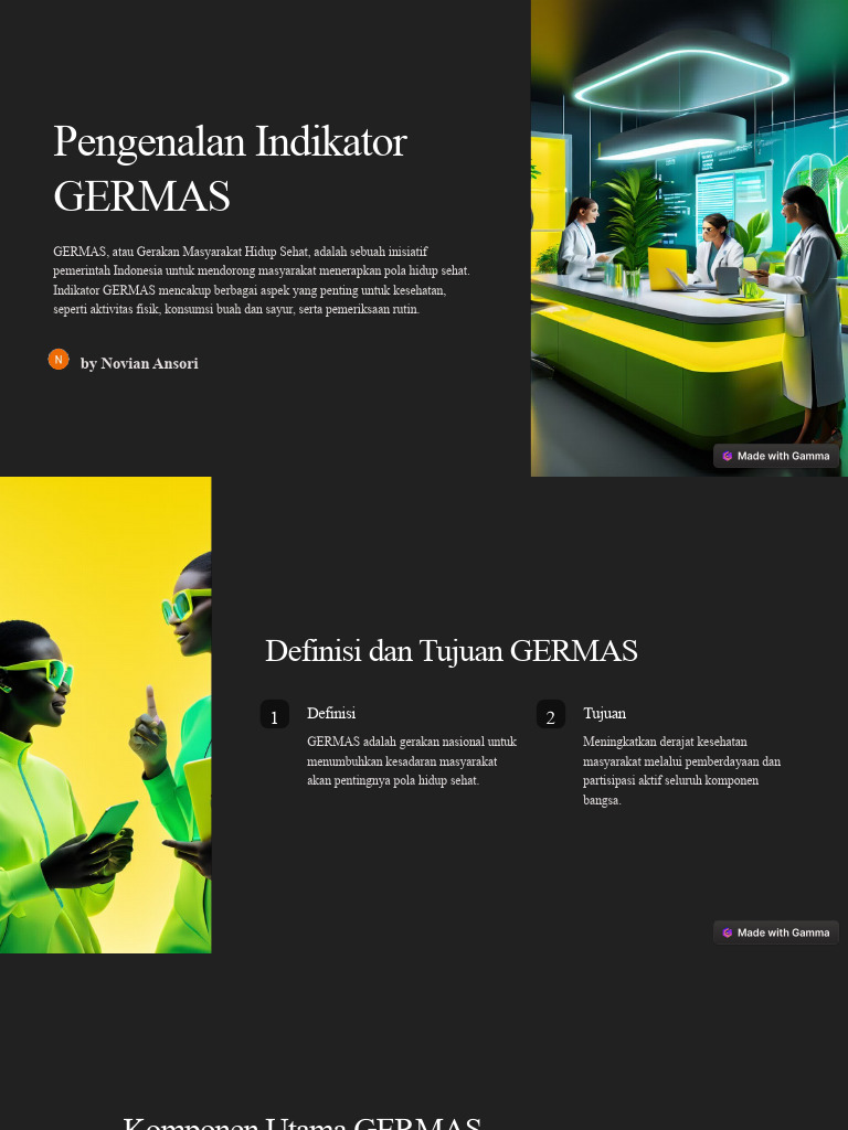 Pengenalan Indikator GERMAS | PDF | Kesehatan Holistik