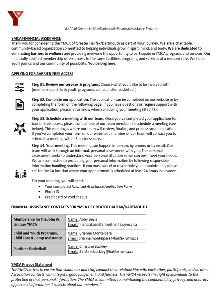 NEW Fillable Financial Assistance Form | PDF | Ymca NEW Fillable Financial Assistance Form | PDF | Ymca