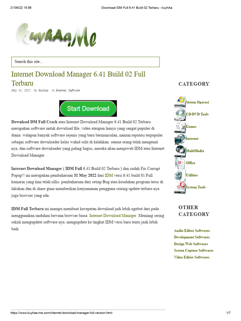 IDM Full 6.41 Build 02 Terbaru - Kuyhaa | PDF