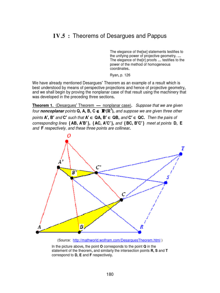 Desargues & Pappus | PDF | Projective Geometry | Matrix (Mathematics)