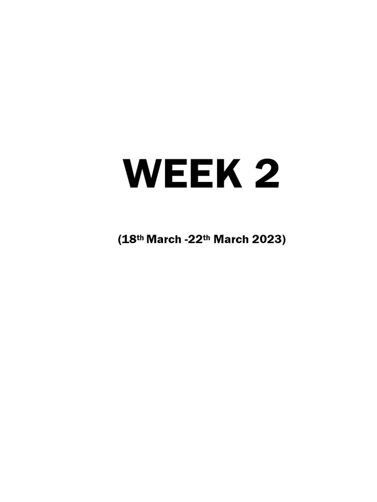 Reflection Week 2 | PDF | Lesson Plan | Phonics