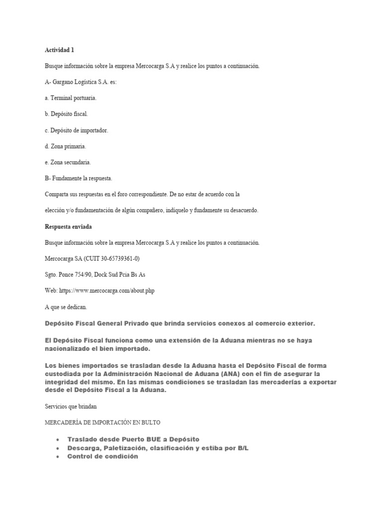 Modulo 1 Actividad 1 Cerrada | PDF | aduana | Arancel