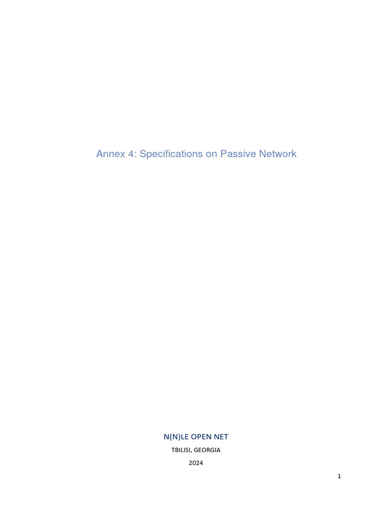 P169698 LIG Annex4 Specifications - Jvari Mestia | PDF | Optical Fiber | Duct (Flow)