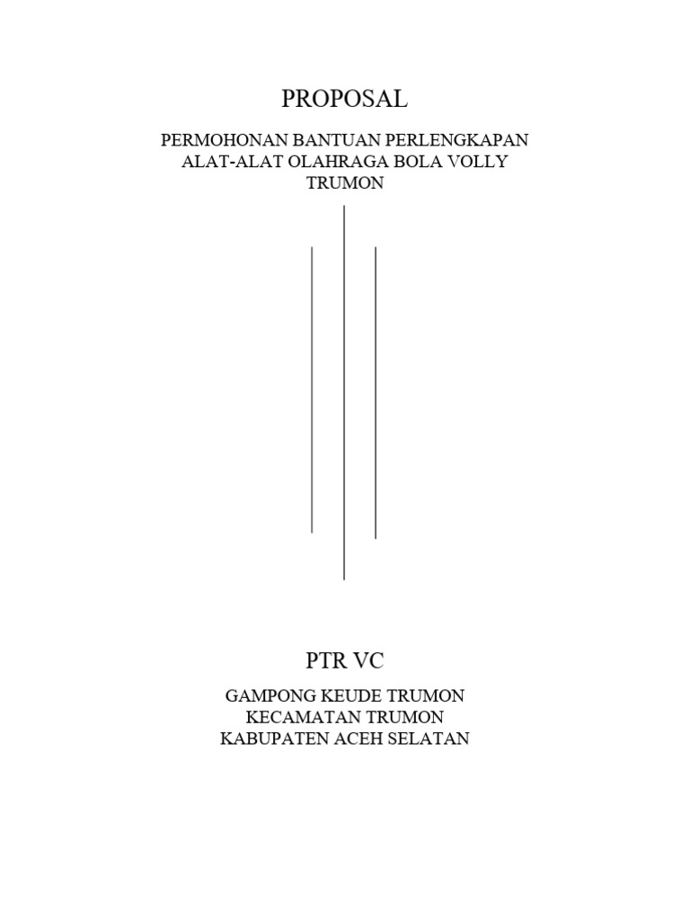 Proposal Pengajuan Lapangan Volly | PDF