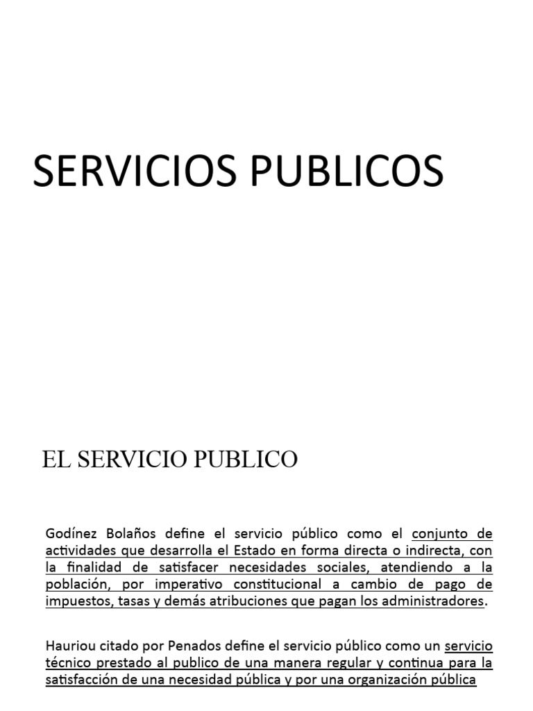Los Servicios Públicos Pdf Business Concesión Contrato