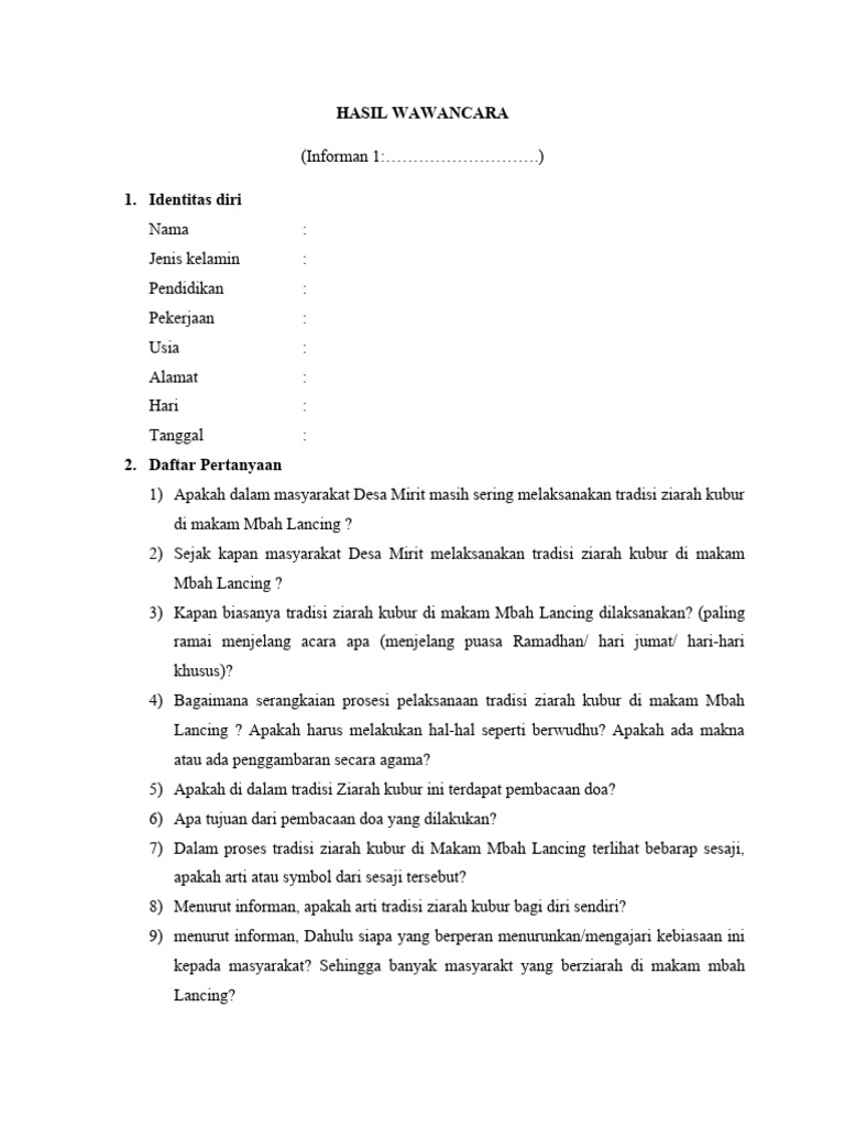 Tabel Informan | PDF