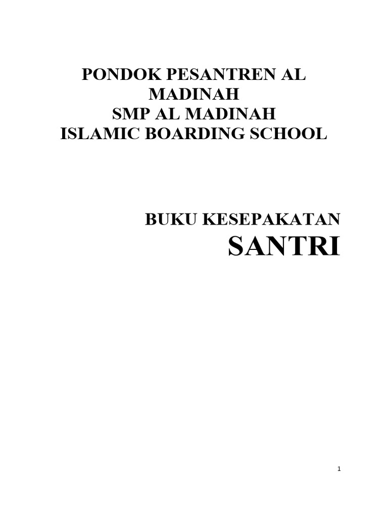 Buku Tata Tertib Untuk Santri 2023 2024 Ok | PDF Buku Tata Tertib Untuk Santri 2023 2024 Ok | PDF