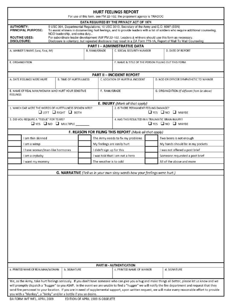 Butthurt Report Sheet | PDF