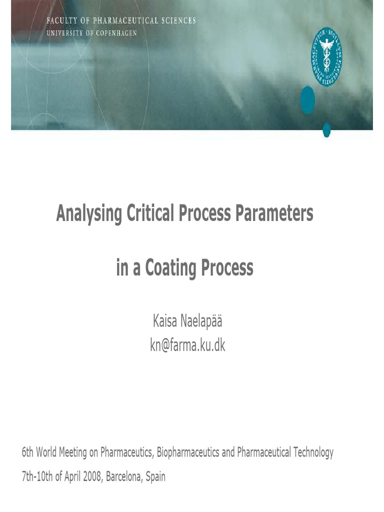 Naelapää Coating PSSRC 2008 | PDF | Analysis Of Variance | Applied And ...