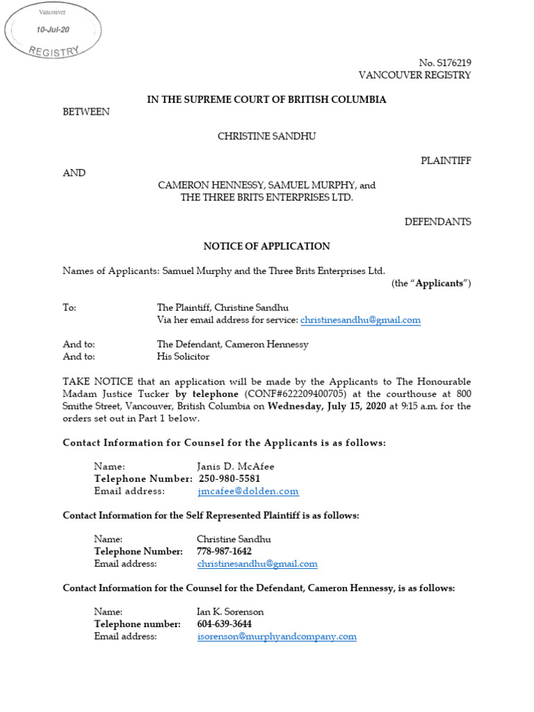 Application to Enforce Settlement Agreement | PDF | Judgment (Law ...