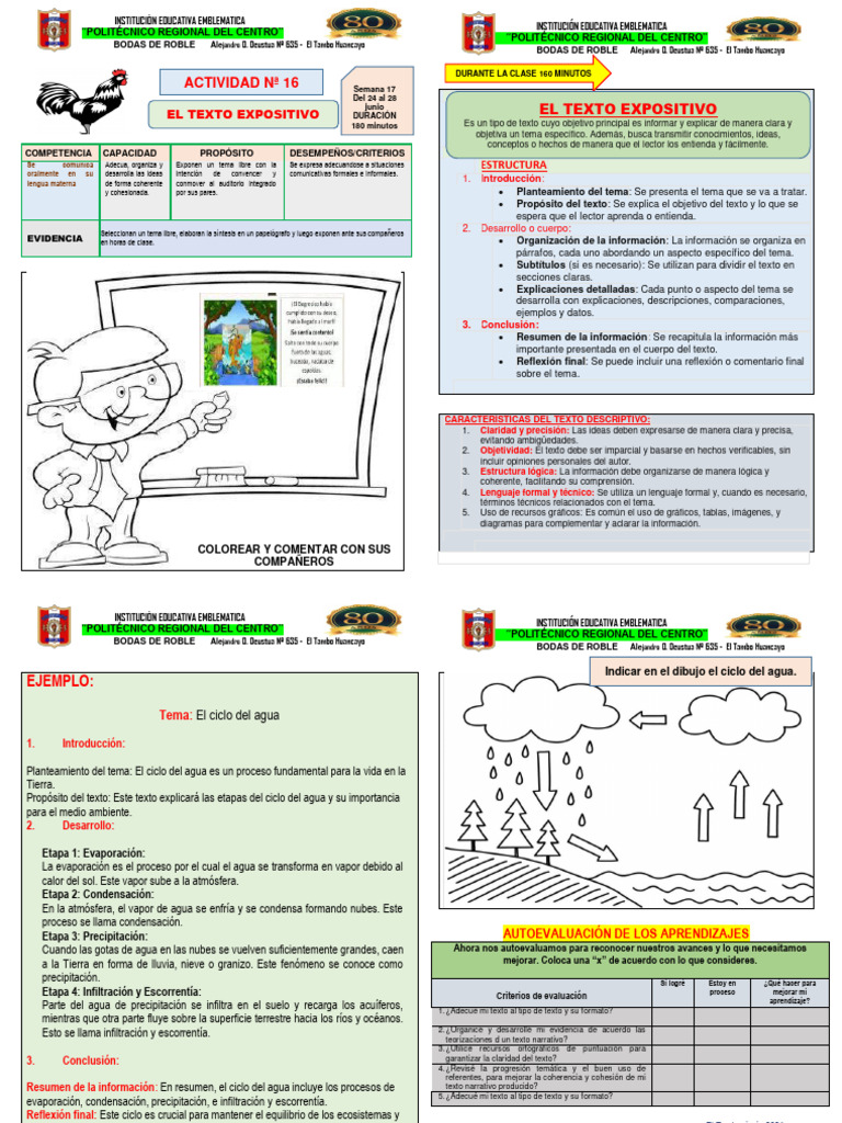 16º Act. El Texto Expositivo | PDF | Agua | El ciclo del agua