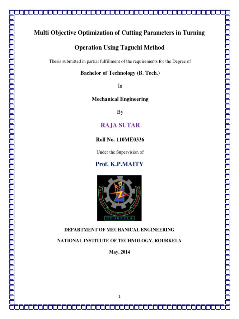 Multi Objective Optimization of Cutting Parameters in Turning | PDF | Machining | Artificial ...