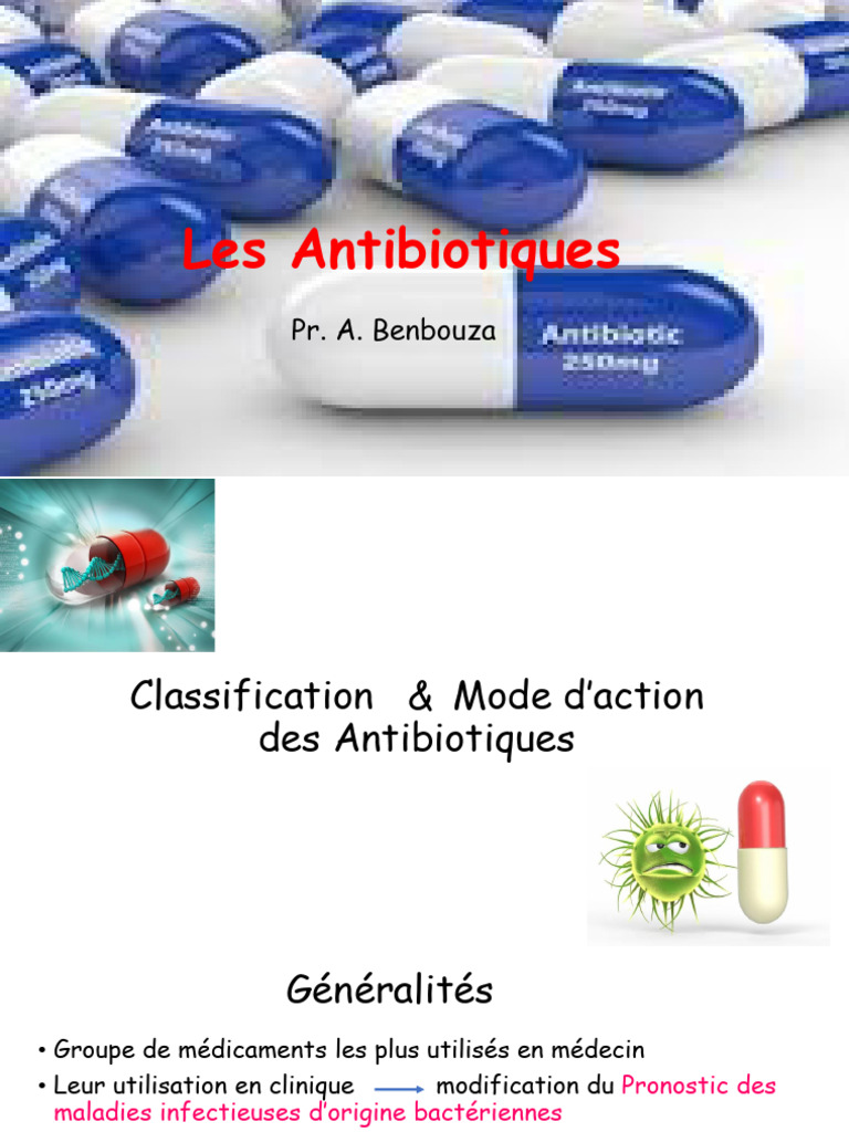 Classification Et Mode D'action Des Antibiotiques | PDF | Pénicilline | Bactérie
