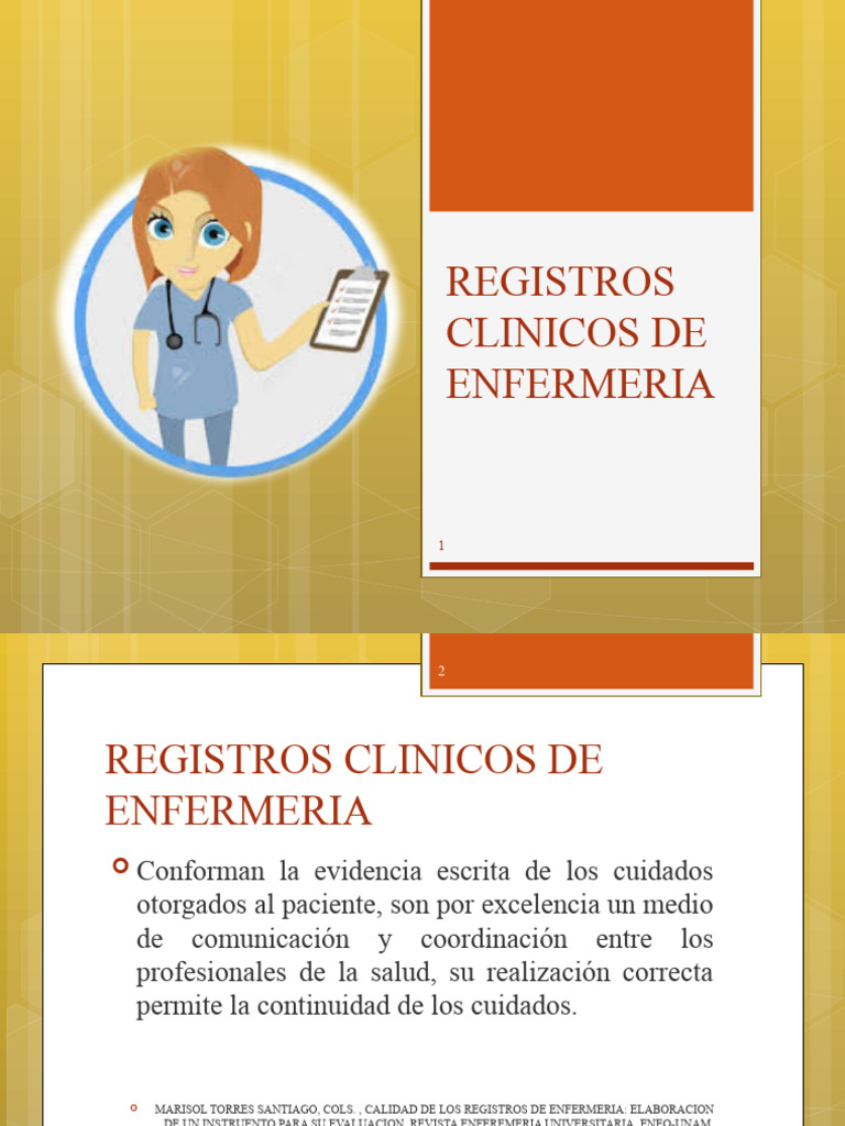 Registros Clinicos de Enfermeria | PDF | Enfermería | Ciencias de la Salud