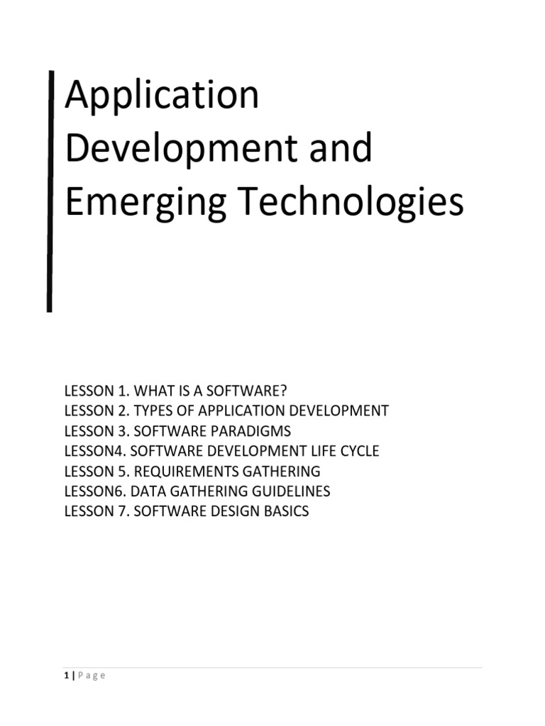 Application Development and Emerging Technologies | PDF | Adobe Photoshop | Computer Programming