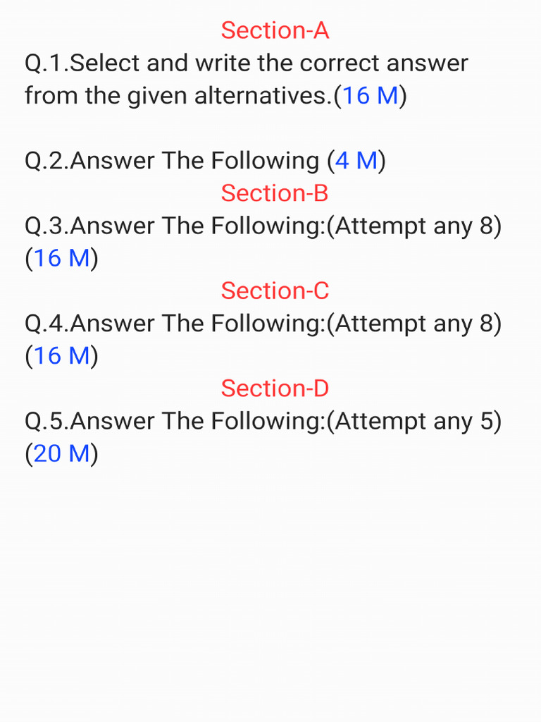 Maths Paper Pattern - 230404 - 211817 | PDF
