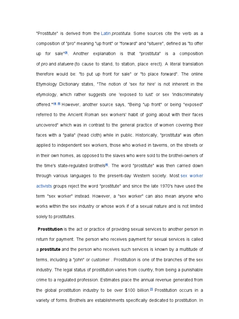 The Etymology And History Of Prostitution Exploring The Complex Social Phenomenon Of Sex Work