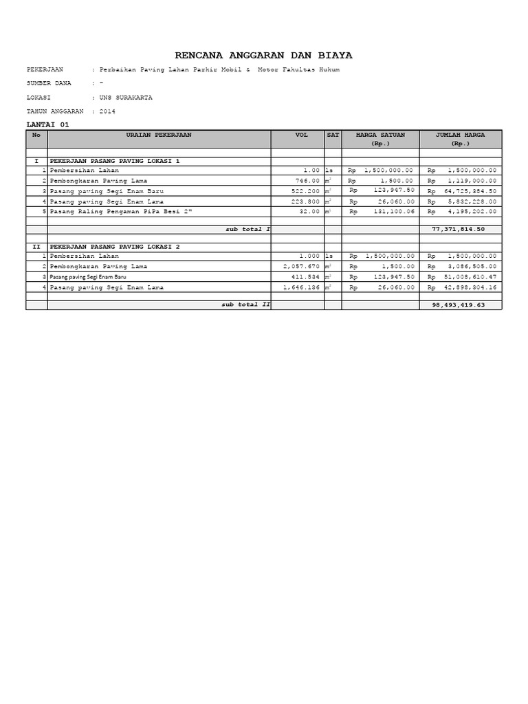RAB Paving FH 1 | PDF