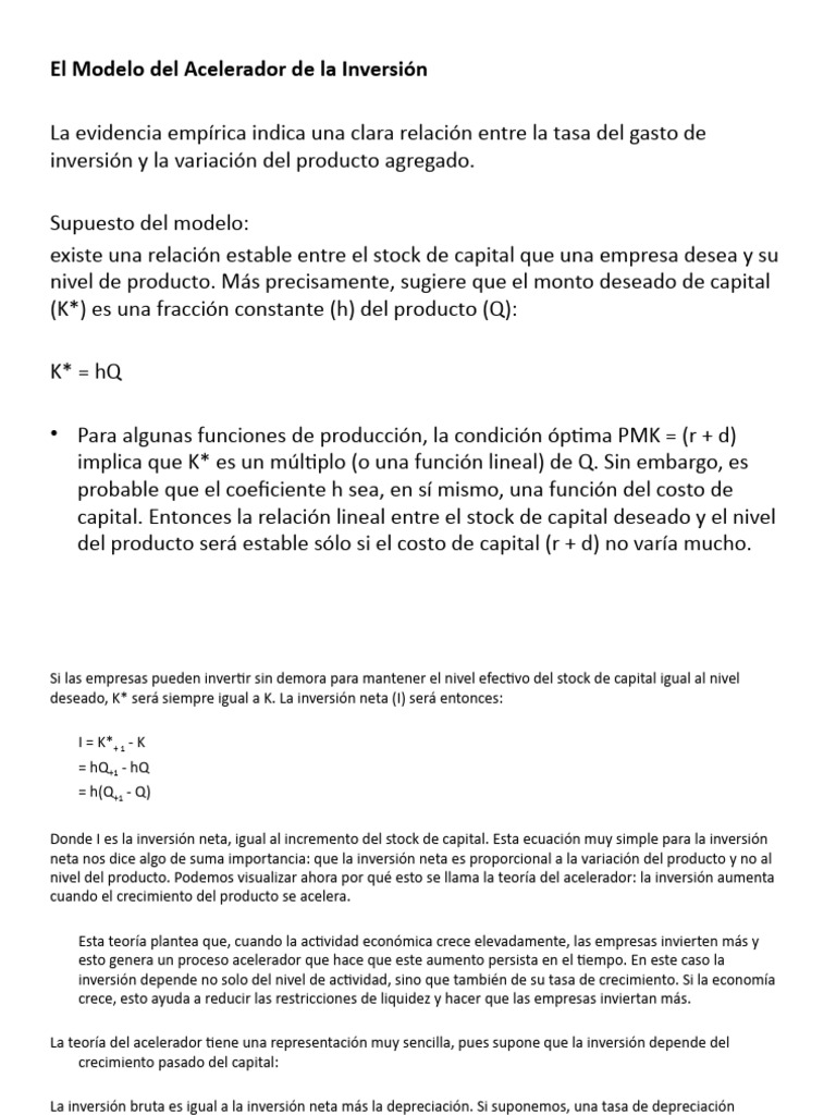 Teorias de La Inversión Acelerador Tobin Racionamiento | PDF | Tasas de interés | Business