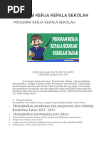Program Kerja Tahunan Kepala Sekolah | PDF