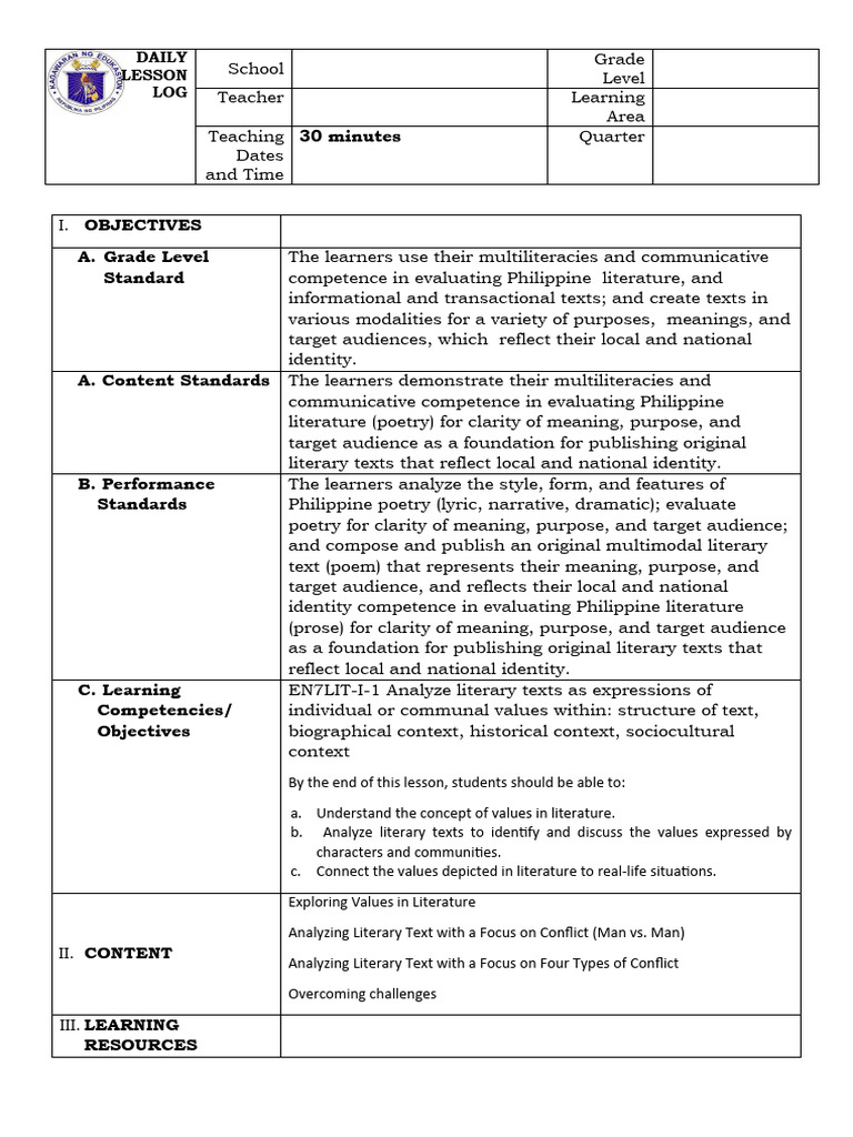DLP Template | PDF | Learning | Human Communication