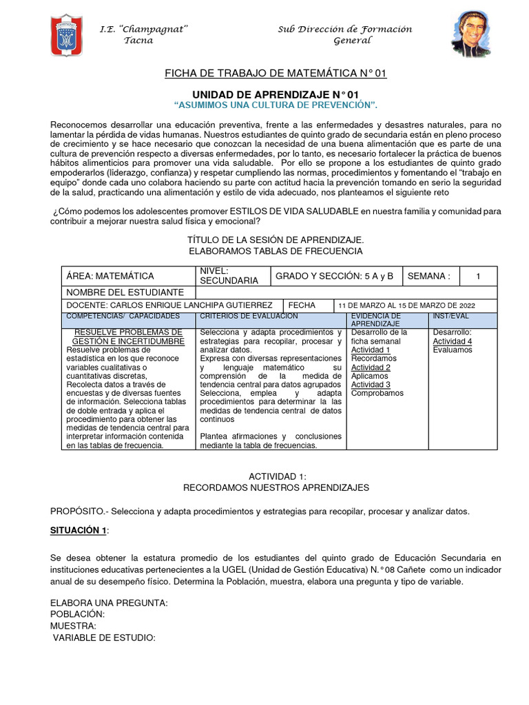01 S 5ab Mat4 | PDF | Aprendizaje | Metodología de encuesta