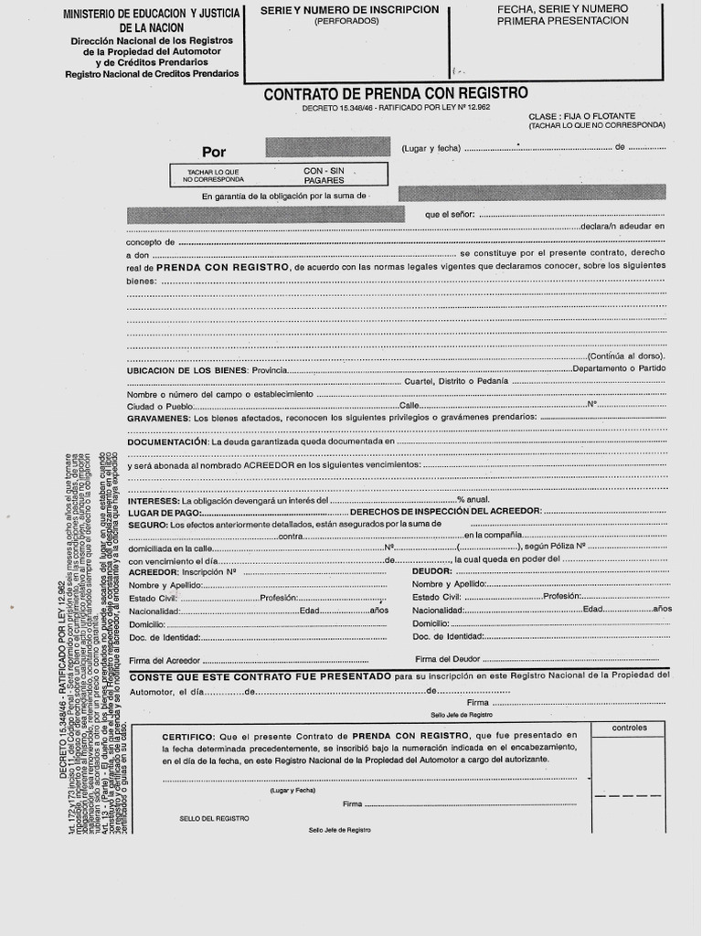 Contrato Prenda Escrito | PDF