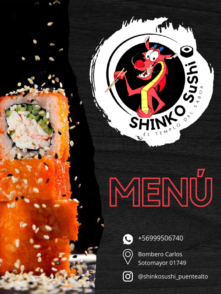 Menú Shinko Sushi | PDF | Platos con carne | Ingredientes de comida