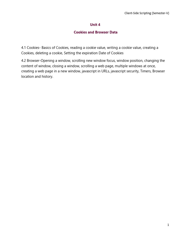 Cookies and Browser Data | PDF | Http Cookie | Document Object Model