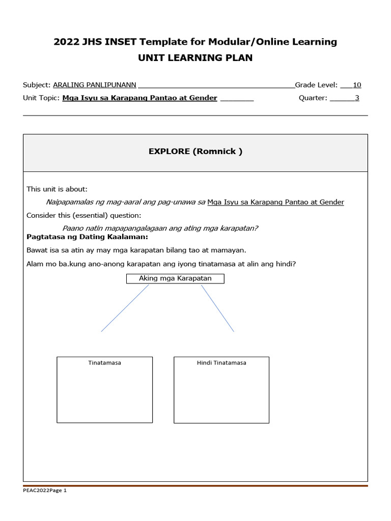 AP Q3 Learning-Plan | PDF