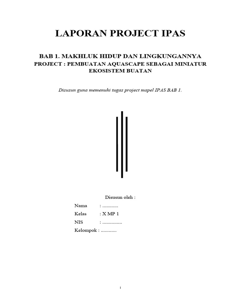 Format Laporan Project Ipas SMK | PDF