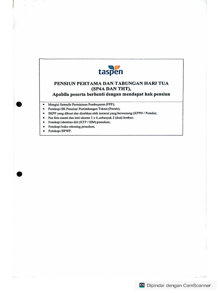 Blangko Taspen | PDF