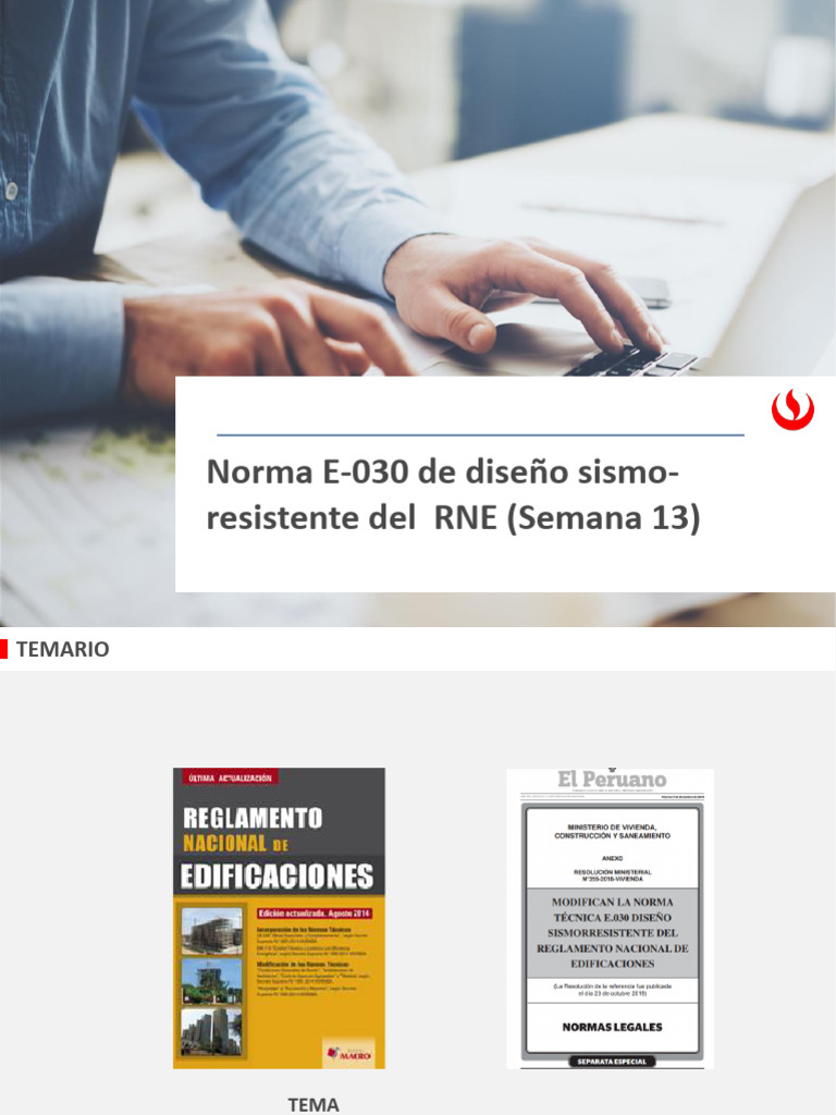 Sem13 - Norma Sismo E030 | PDF | Concreto reforzado | Física Aplicada e Interdisciplinaria
