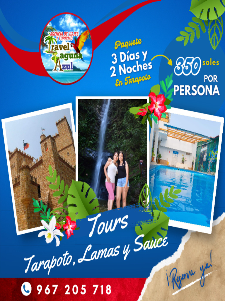 Tours Tarapoto Lamas Laguna Azul OK | PDF | Cocina, comidas y vino