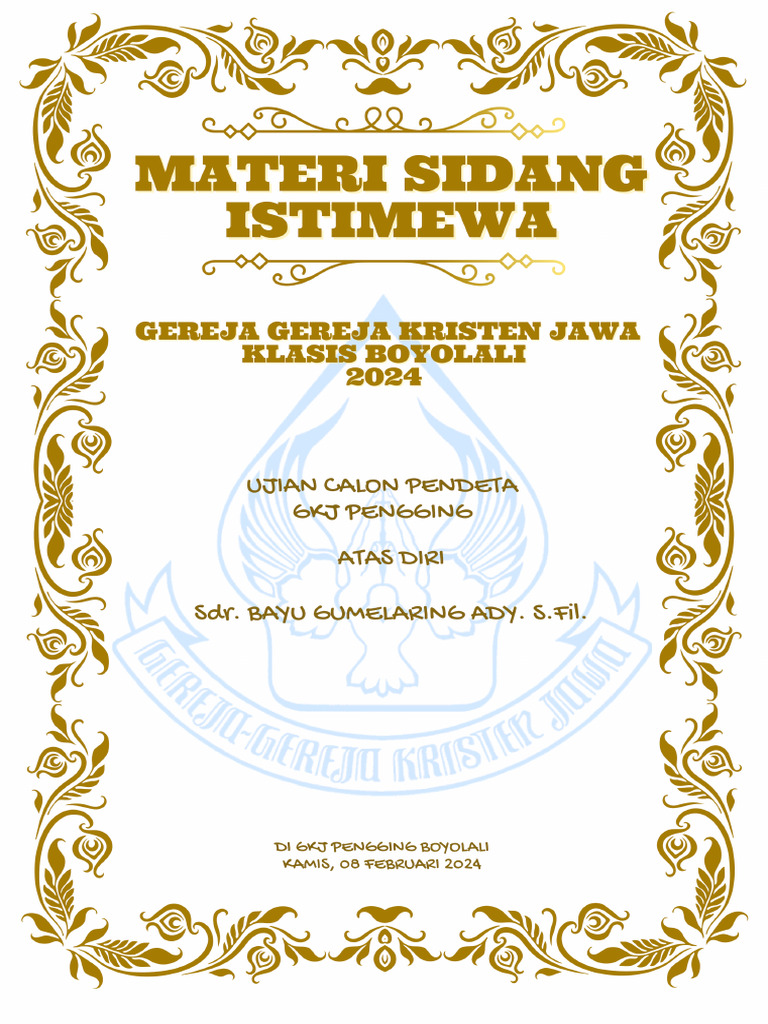 Cover Materi Sidang | PDF
