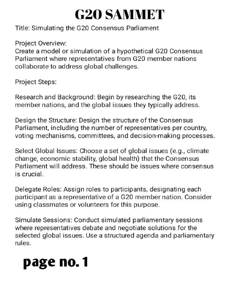 G20 Summit Project - 3-. PDF (Made by DSP) | PDF