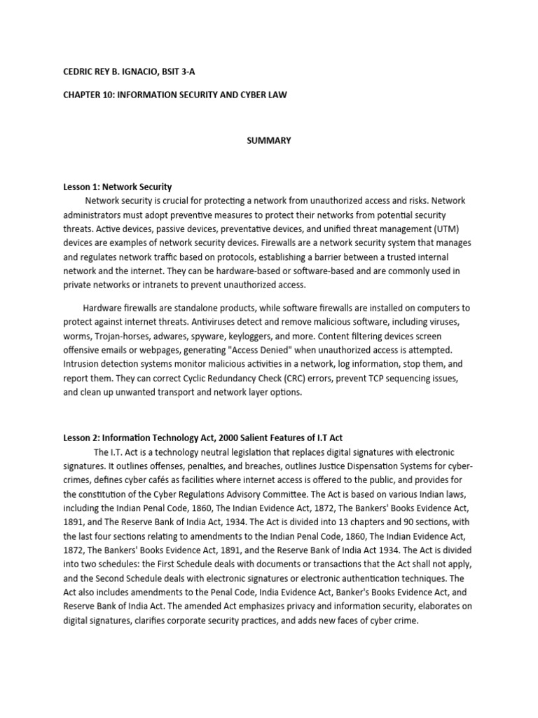 Module 10 Summary | PDF | Security | Computer Security