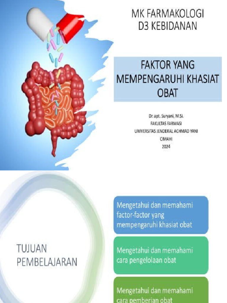 Faktor Yang Mempengaruhi Khasiat Obat | PDF