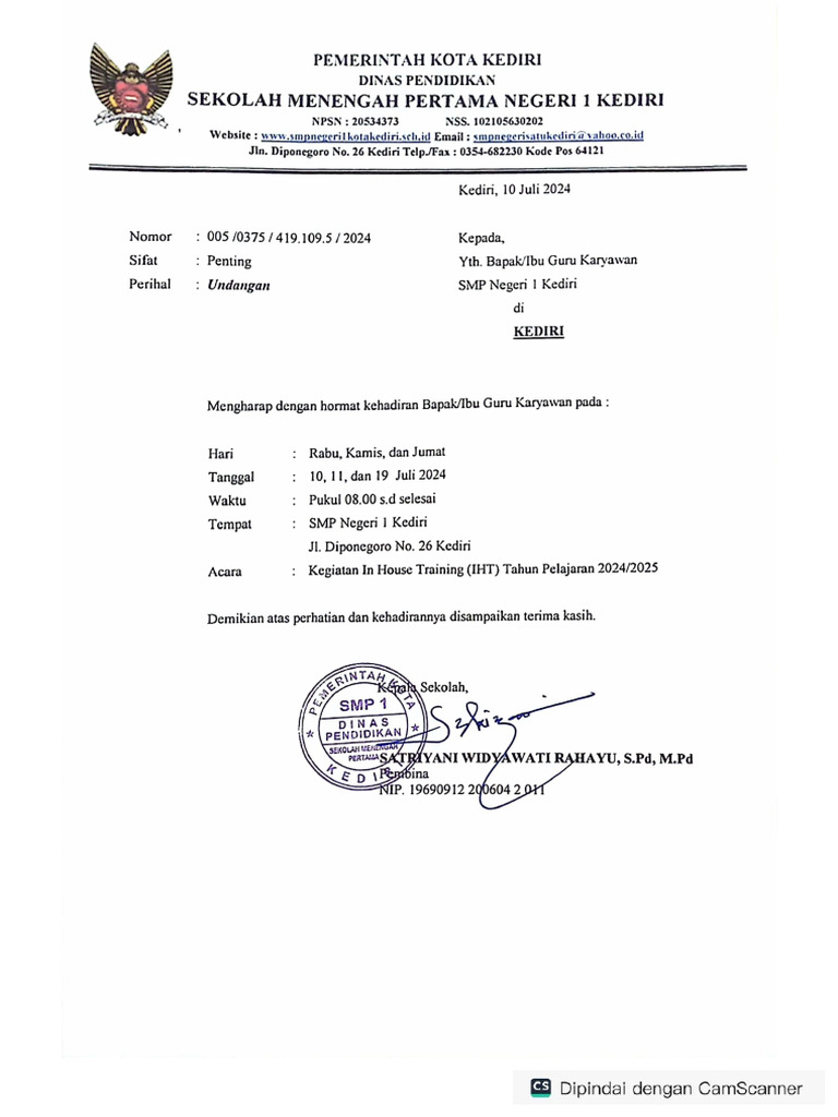 Undangan IHT | PDF