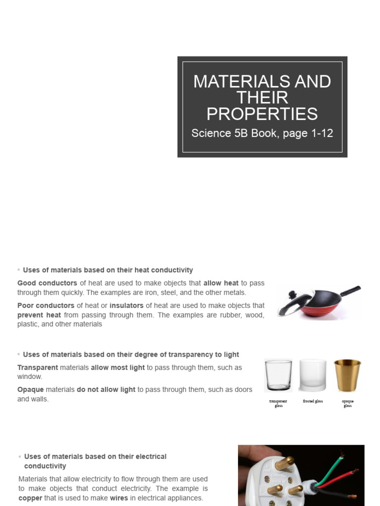Properties and Uses of Materials | PDF