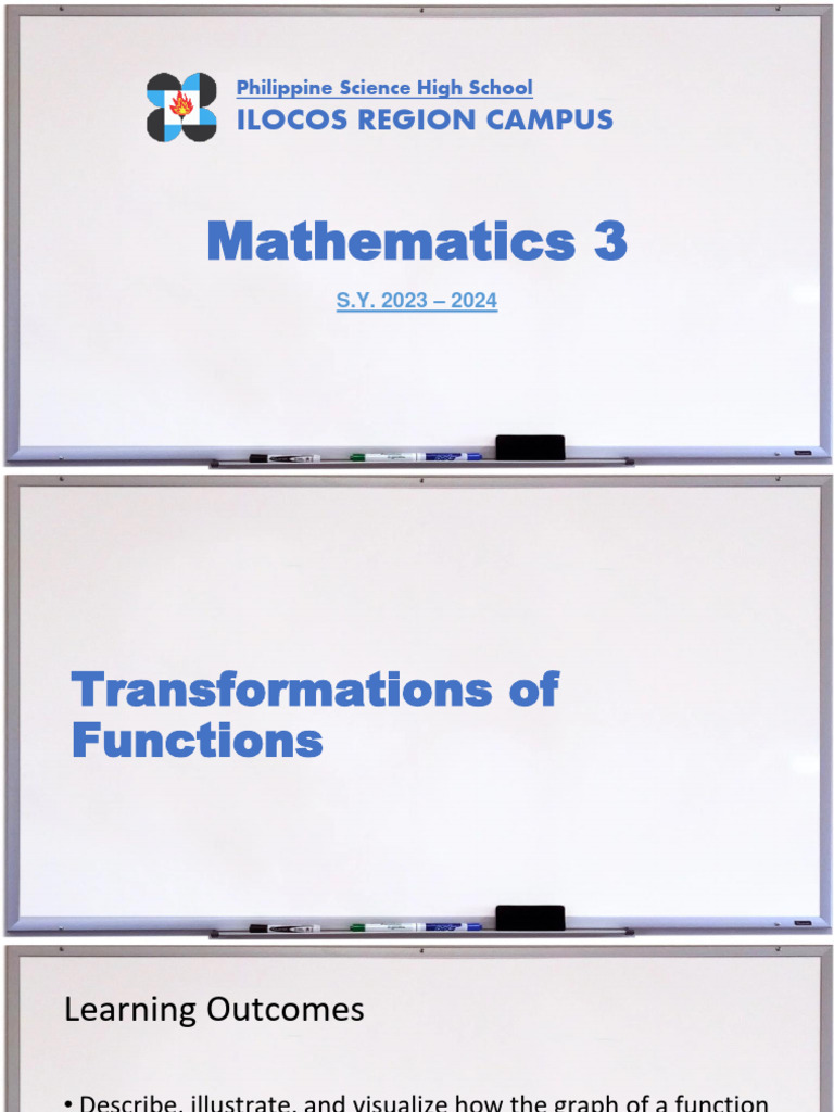 Q2 06 Transformations On Functions | PDF | Function (Mathematics ...