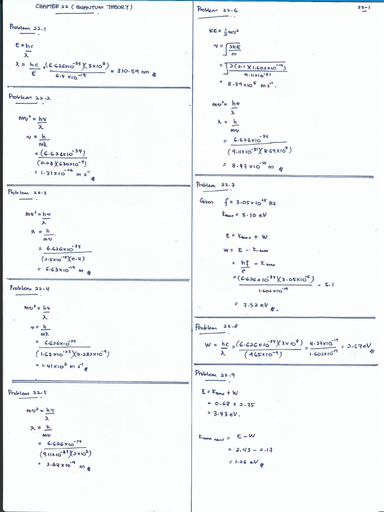 CH22 Tutorials - Answer | PDF