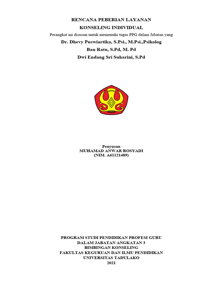 RPL Konseling Individual Edit Anwar | PDF