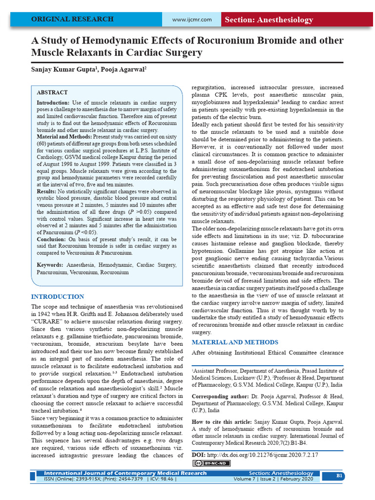 Ijcmr 2955 | PDF | Blood Pressure | Heart