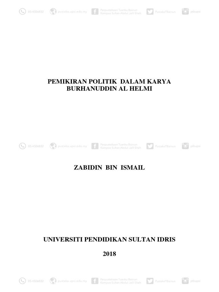 Pemikiran Politik DLM Karya Burhanuddin Al-Helmi | PDF