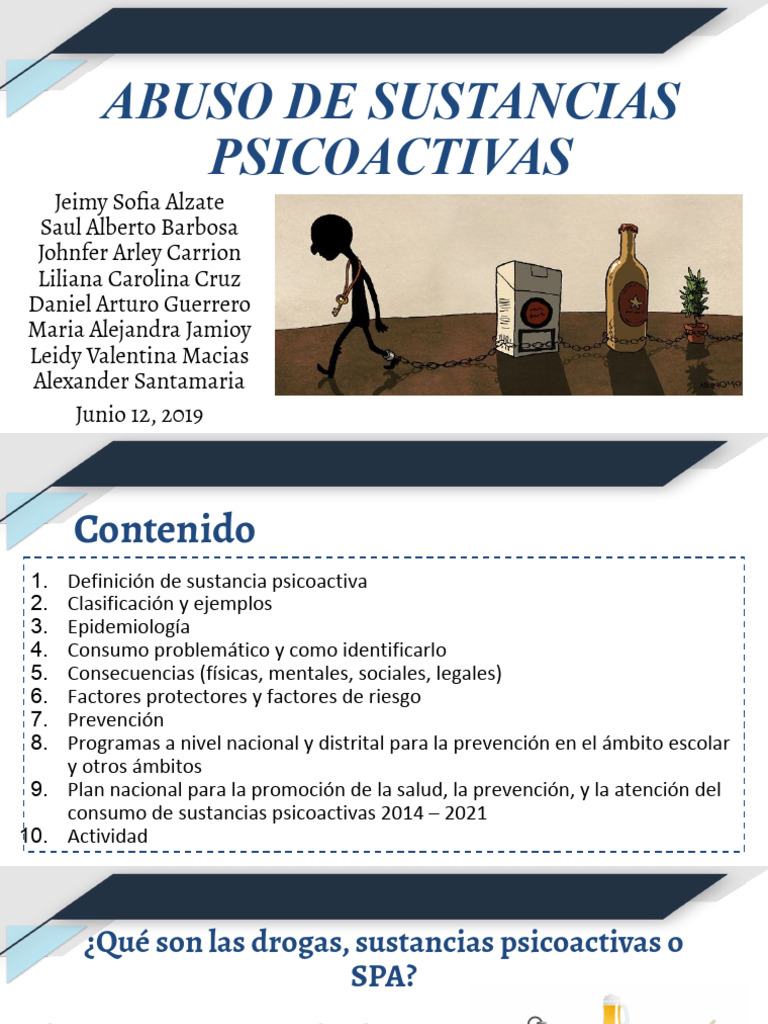 Abuso de Sustancias Psicoactivas-Niñez y Juventud | PDF | Drogas | La dependencia de sustancias